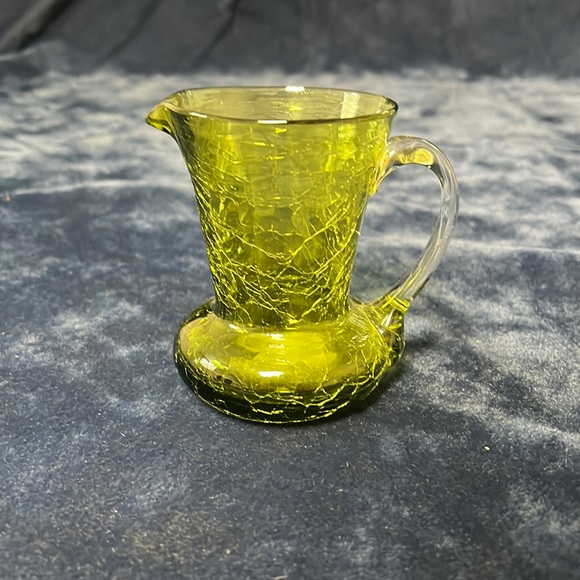 Accents | Vtg Mini Crackled Glass Pitcher | Poshmark